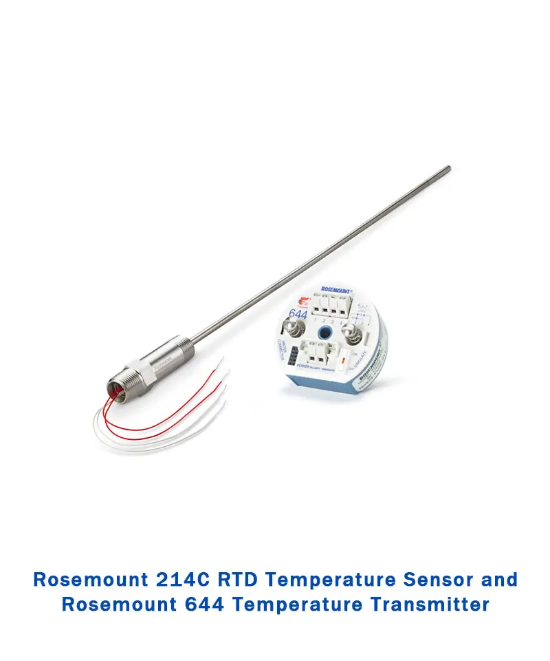 Rosemount 214C RTD Temperature Sensor and Rosemount 644 Temperature ...